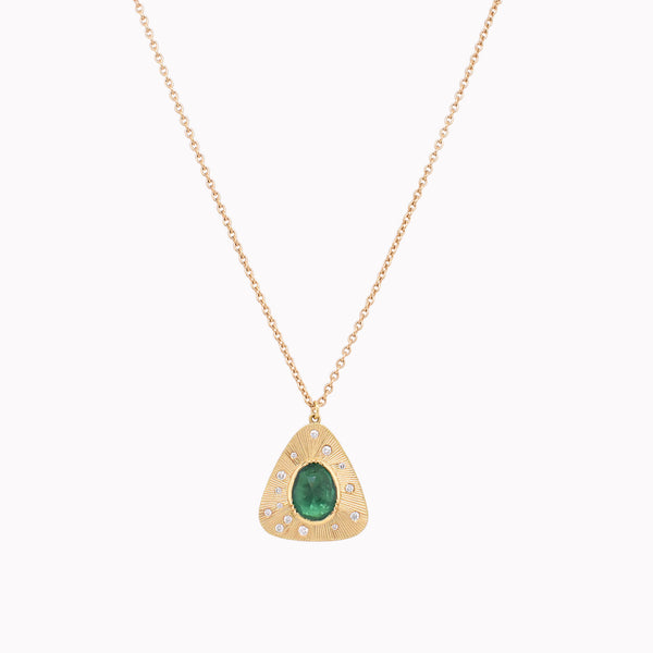 Emerald Starlight Engraved Diamond Necklace – Eliza Page
